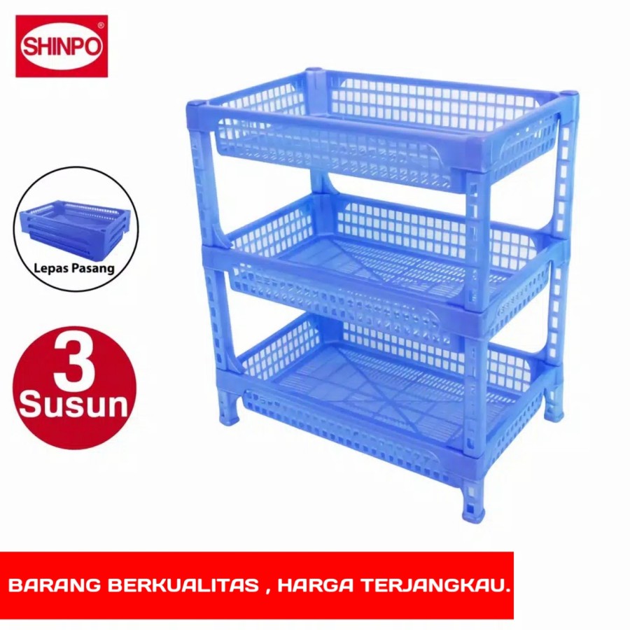 Rak Susun 3 Serbaguna Glory Shinpo SIP 818-3 zoraa store | Lazada Indonesia