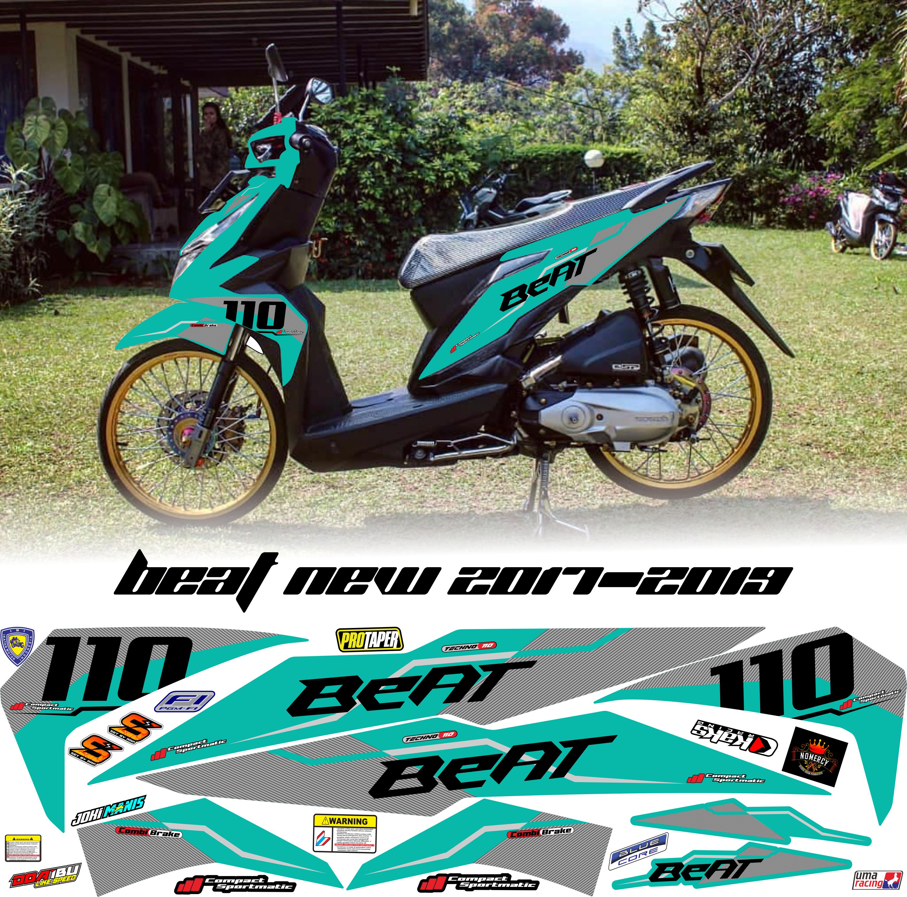 NM STICKER BEAT NEW ESP VARIASI STICKER MOTOR VARIAN WARNA MOTIF ...