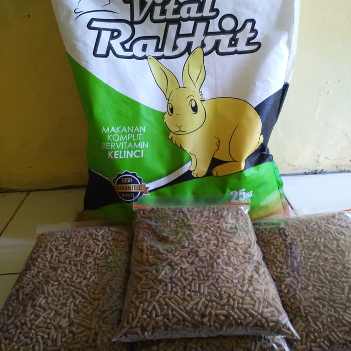 BAYAR DITEMPAT MAKANAN KELINCI, KEMASAN REPACK 1 KG VITAL RABBIT/OBAT ...