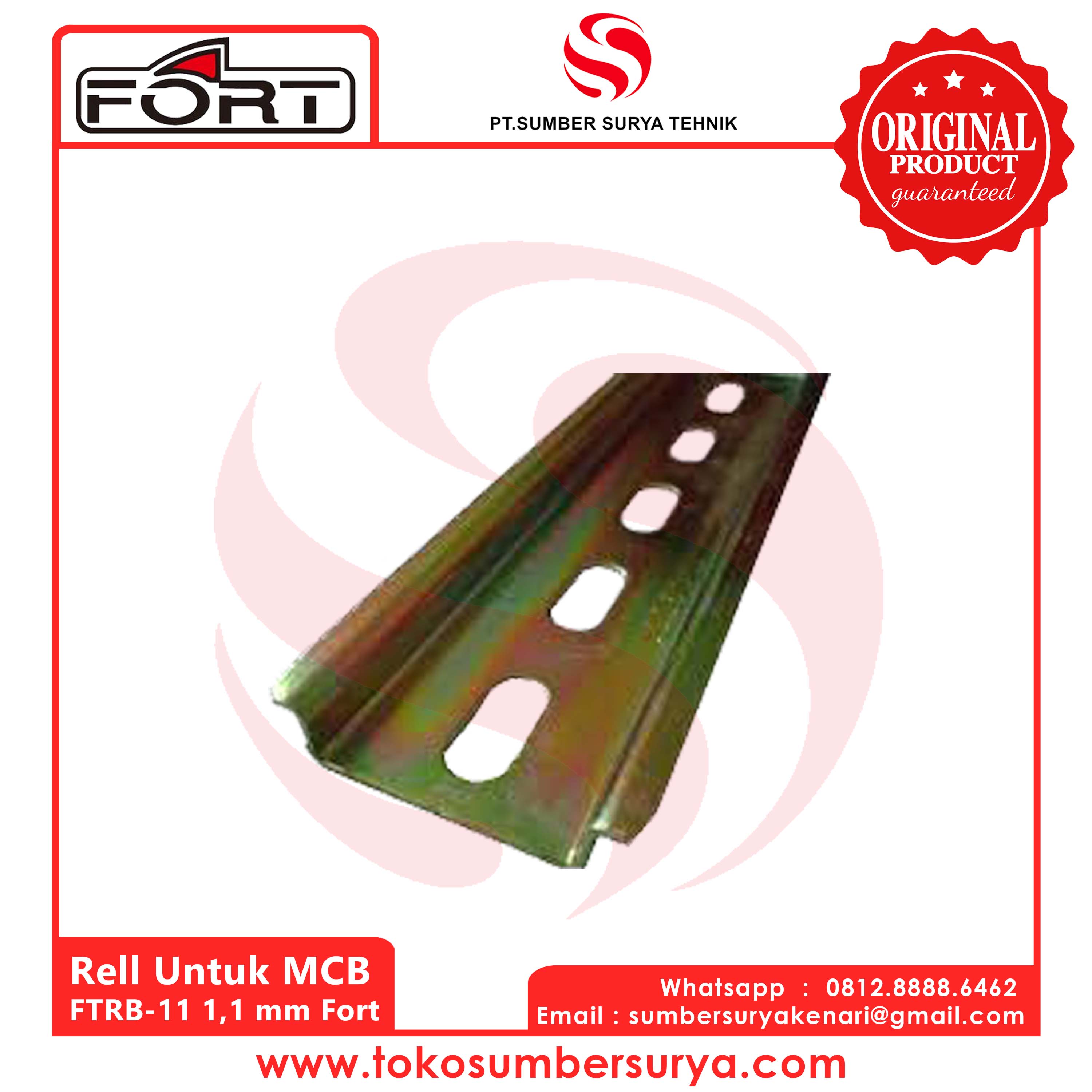 Rell MCB / Din Rell FTRB-11 / FTRB11 1,1mm 1 Fungsi 1 Meter Fort ...