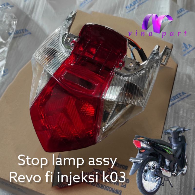 stop lamp assy lampu stop belakang revo fi injeksi k03 merk narita ...