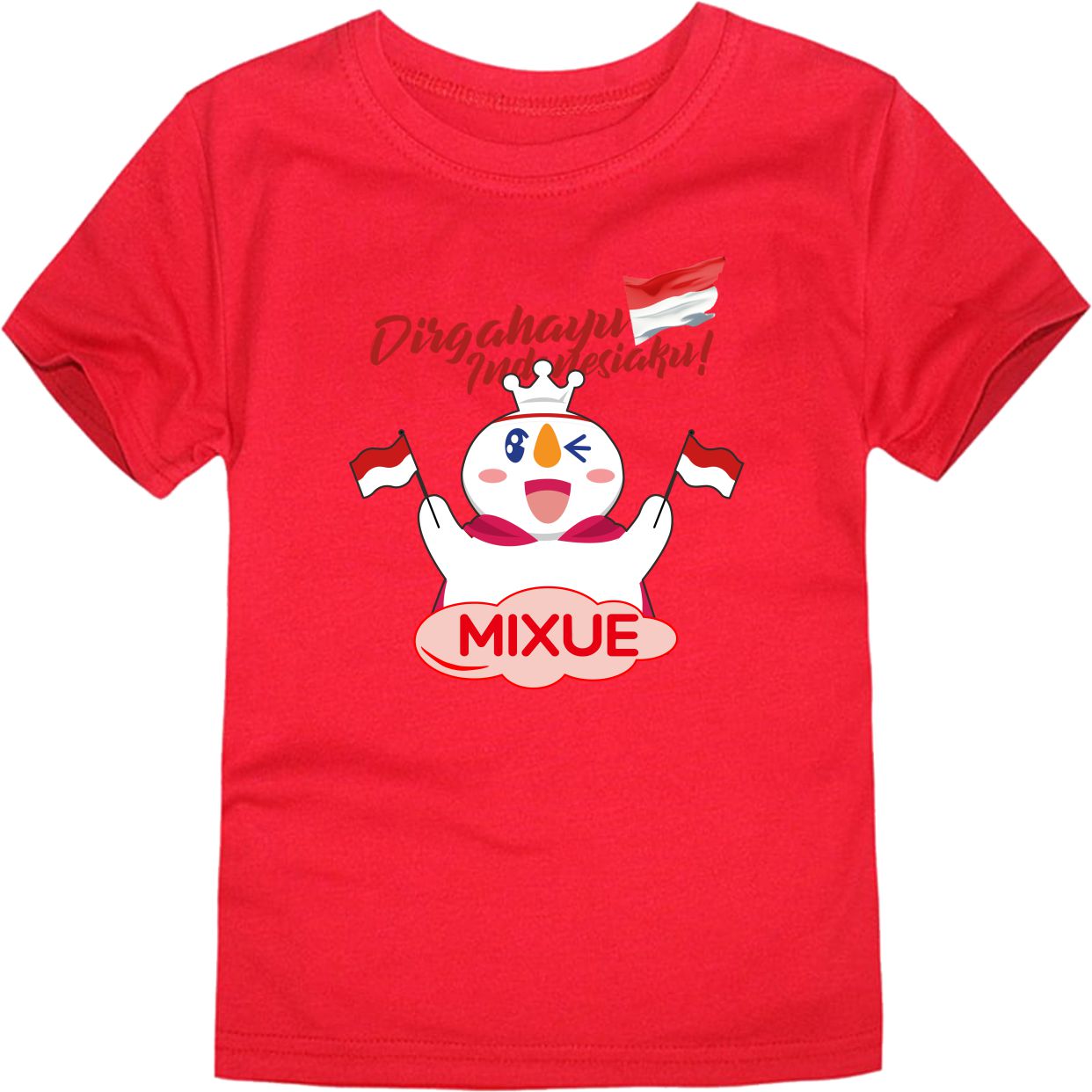 PVJ Baju Kaos Anak Kemerdekaan Indonesia 17 Agustus Karakter Mixue ...
