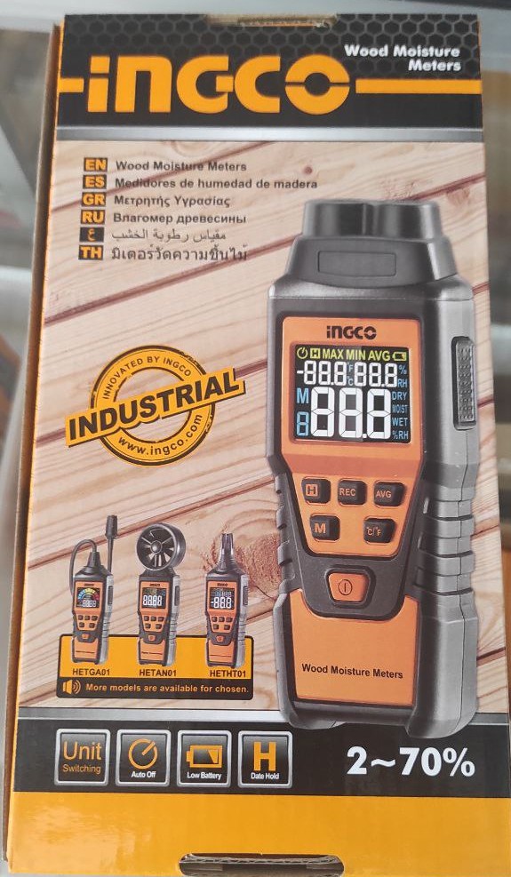 Ingco HETWM01 Wood Moisture Meter Alat Ukur Kadar Air Kelembaban Kayu ...