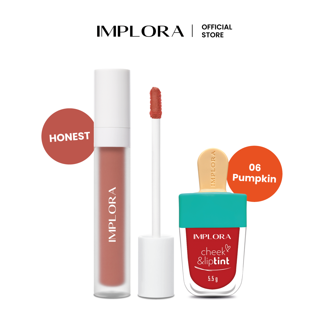 Implora Korean Dewy Ombre Lips (Honest Lip Velvet + Lip Tint) | Lazada ...