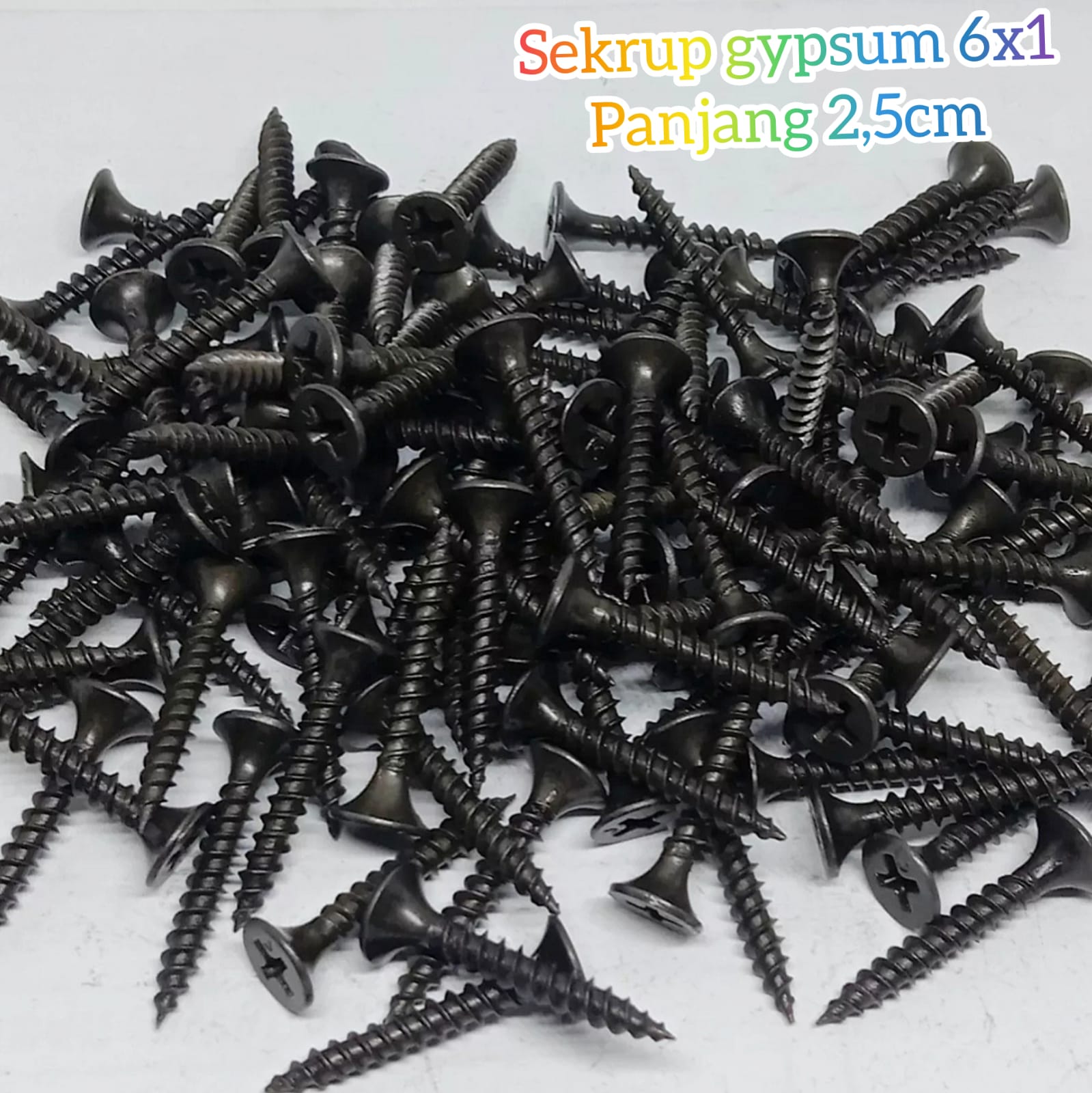 1 dus Skrup Gipsum isi 1000pcs panjang 2,5cm Sekrup Gypsum Skrup Kayu Baut Gipsum 6x1 2,5cm isi ...