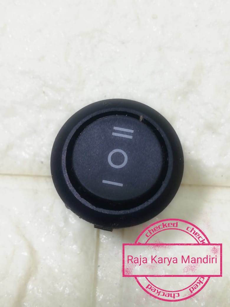 Saklar Bulat Rocker Switch On Off ON 3Pin 3 Kaki Ukuran Besar - Hitam ...