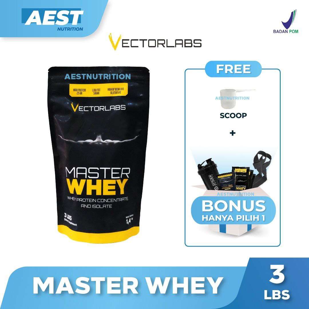 Vectorlabs Master Whey 3 lbs Susu Whey Protein Isolate Concentrate 1.35 ...