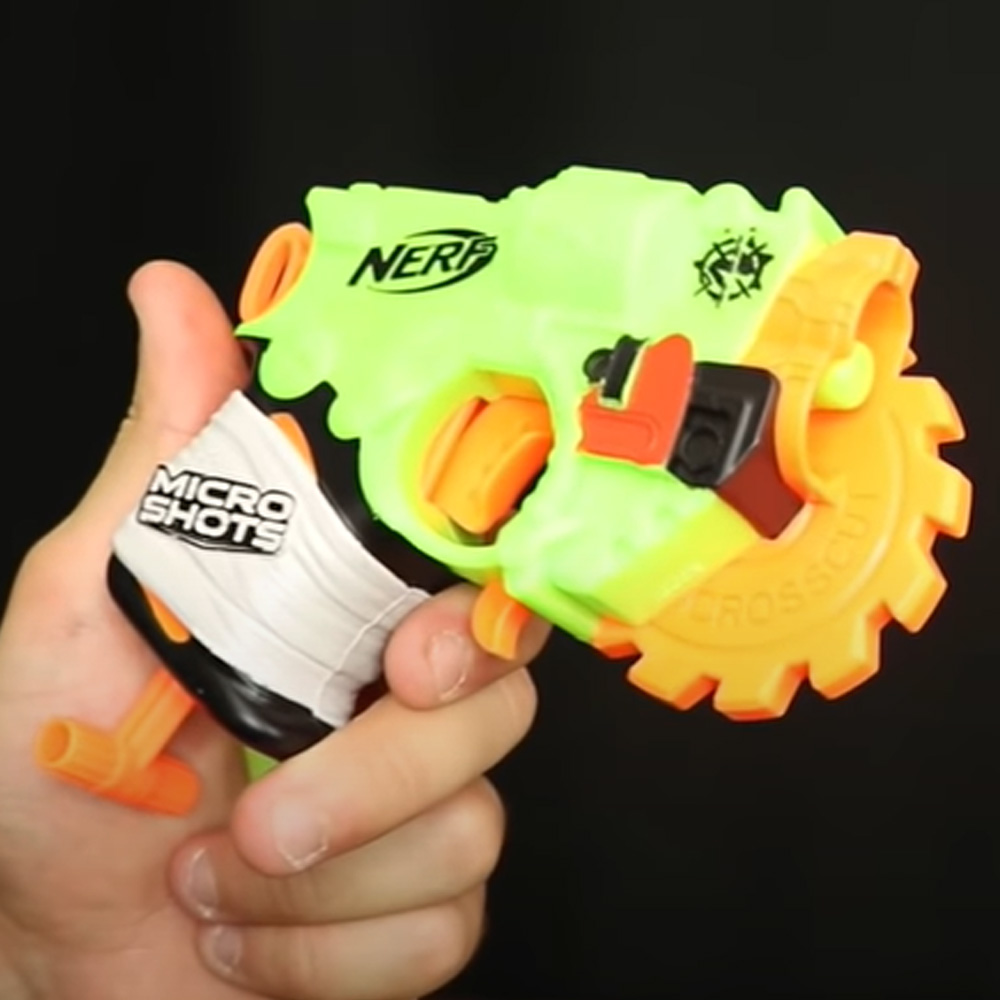 Nerf Microshots CrossCut Blaster Gun Zombie Strike Pistol Tembakan ...