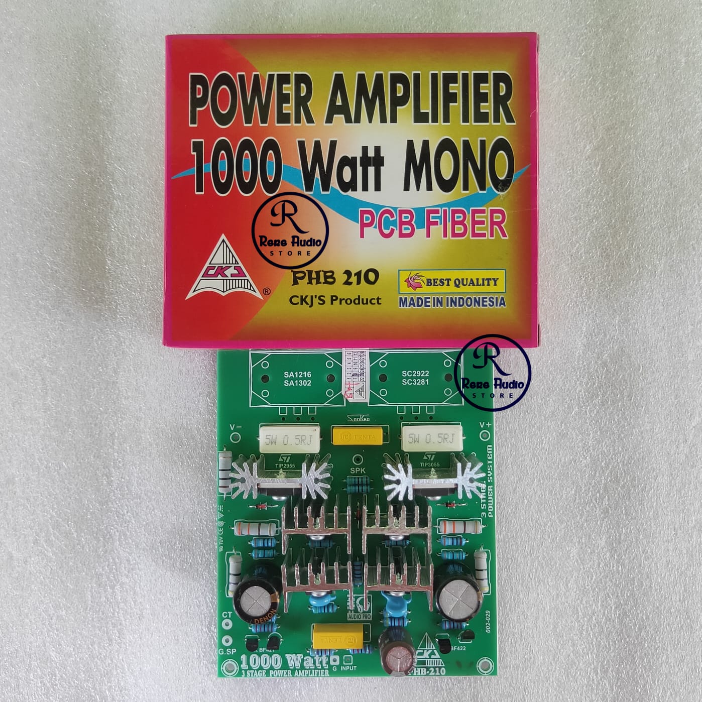 Kit Power Amplifier 3 Stage Mono 1000watts CKJ PHB 210 PCB fiber Ori ...