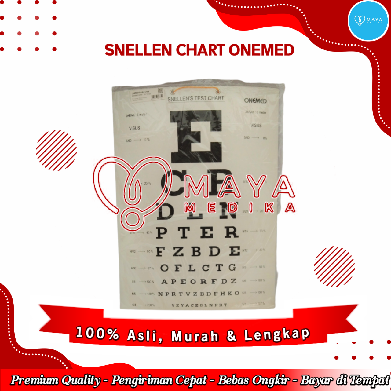 Snellen Chart OneMed | Lazada Indonesia