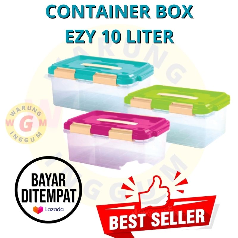CONTAINER BOX PLASTIK MURAH CB 10 LITER BOX KONTAINER EZY TRANSPARAN ...