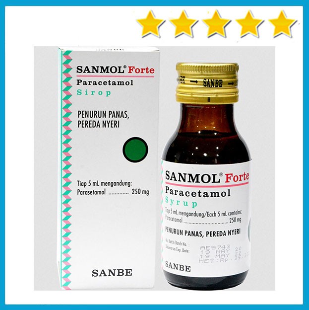 Sanmol Forte Syrup / Sirup 60 ml | Obat Penurun Demam Panas Anak 250mg/5ml | Lazada Indonesia