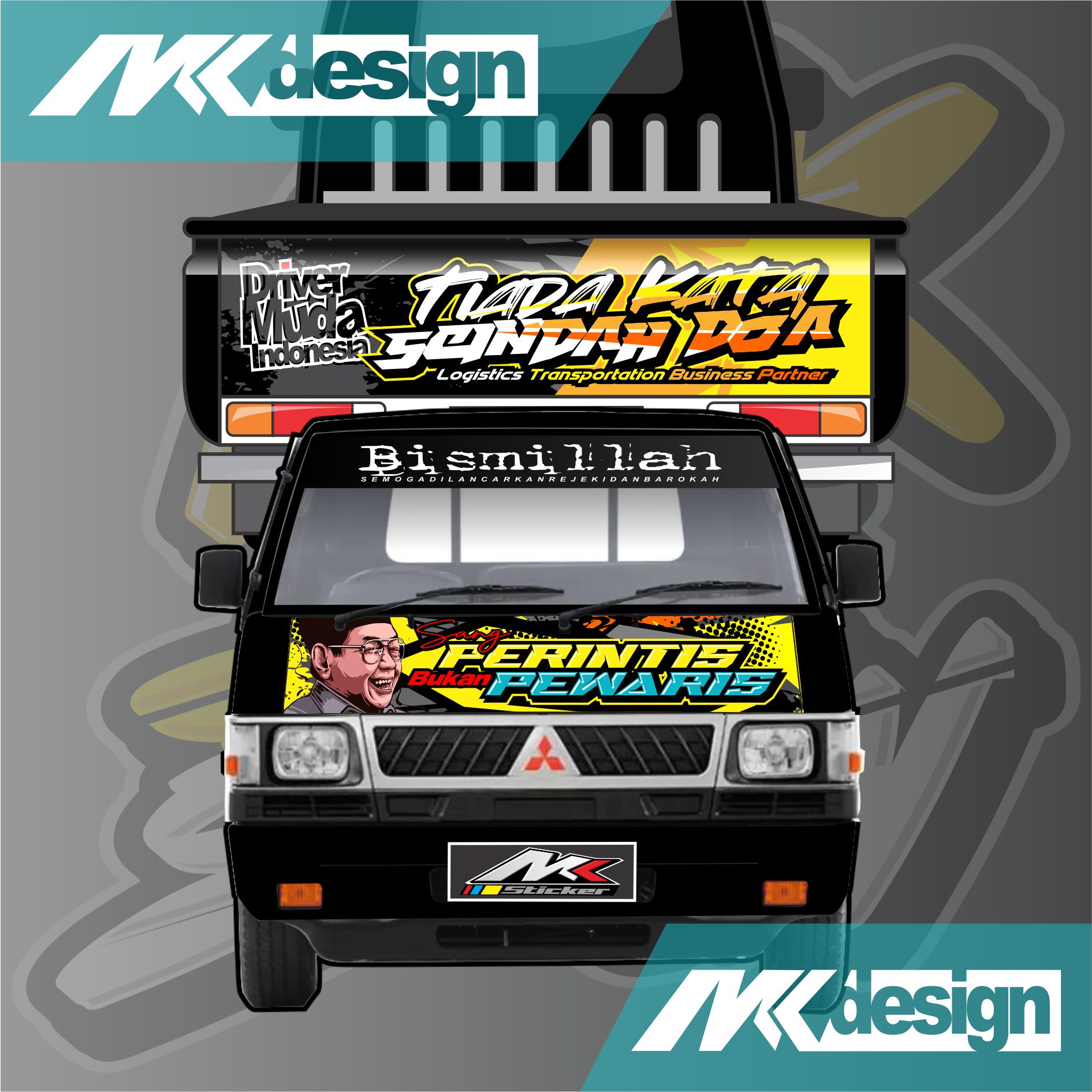 STIKER DECAL L300 KABIN STIKER KACA STIKER PINTU BELAKANG SUDAH SATU ...