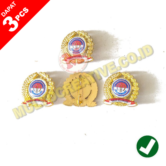 Lencana Pin Kaur Keuangan Pin Logo PPDI Kaur Desa Model Padi Kapas/3Pcs ...