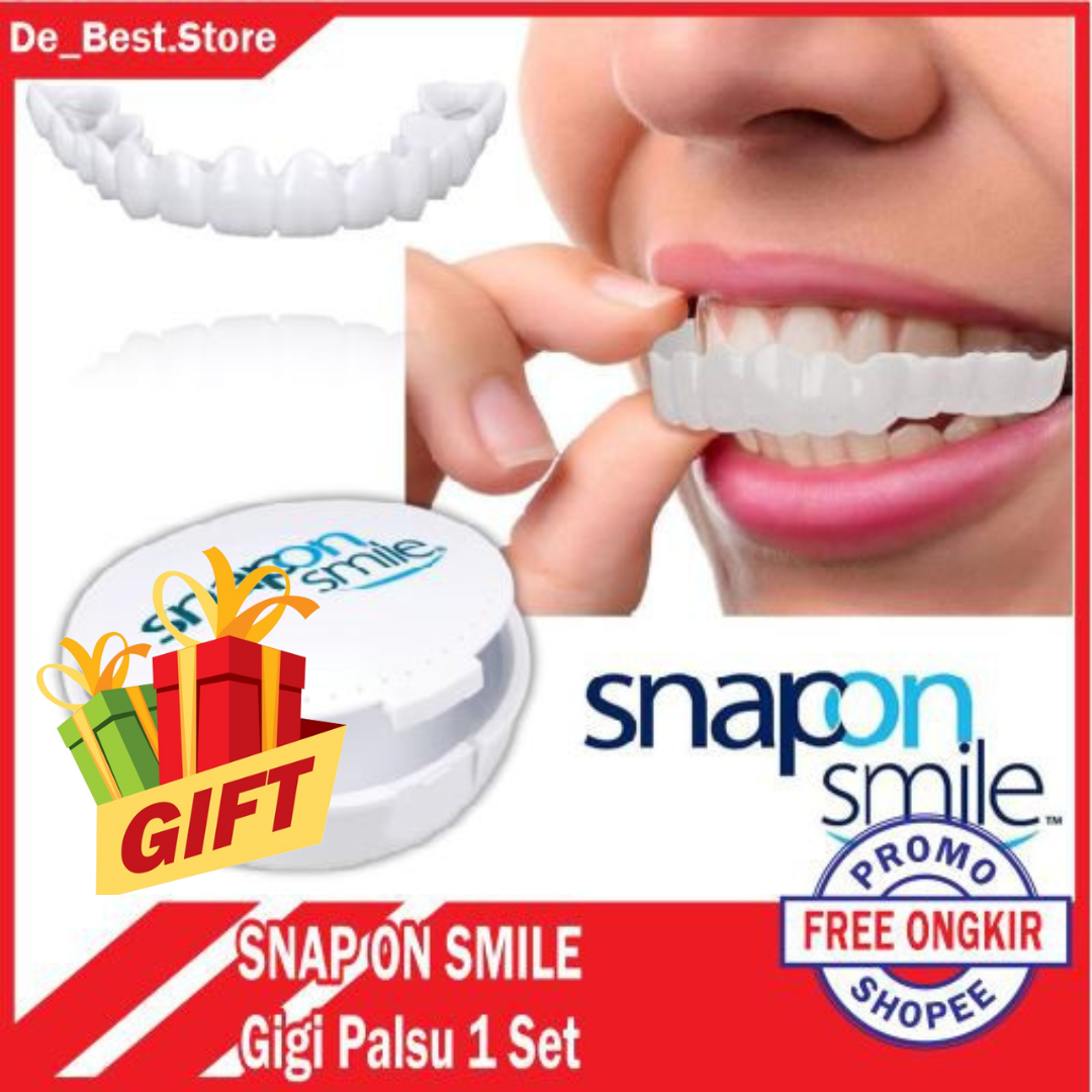 Snap On Smile Gigi Palsu 1 Set Atas Bawah - Gigi Palsu Silikon - Gigi ...