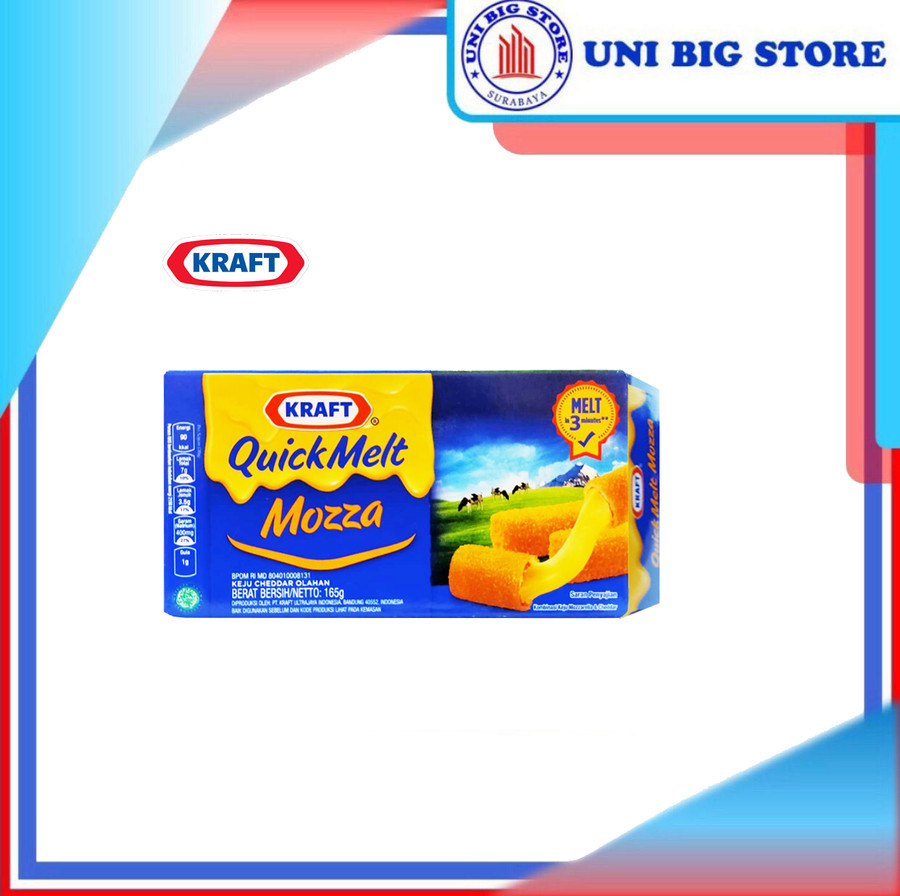 Kraft Keju Quick Melt Cheese 165 gr Cepat Leleh Balok Blok Kotak ...