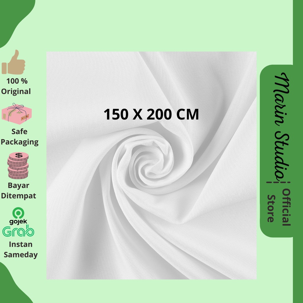 Kain Backdrop Putih | Background White Muslin Cloth | Background Polos ...
