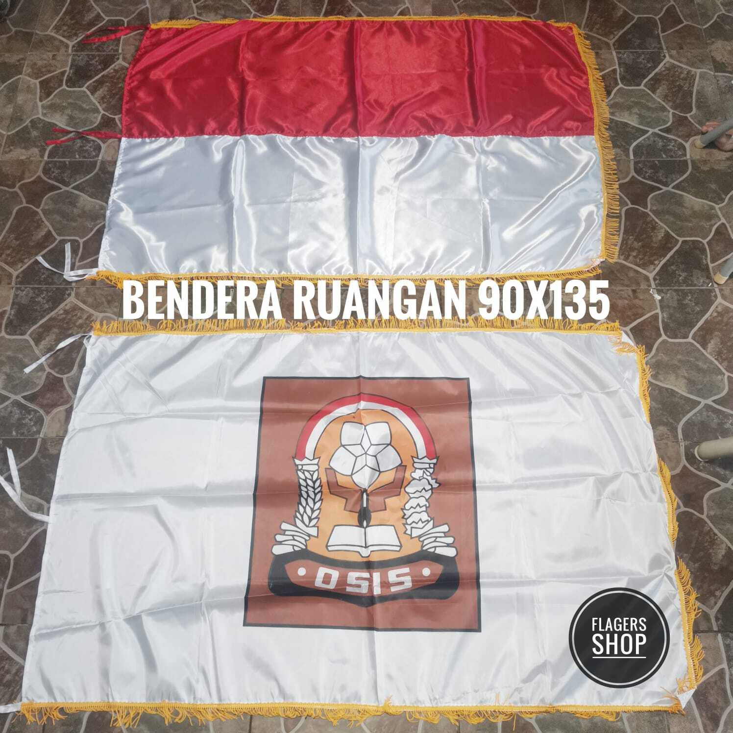 [PAKET] Bendera Ruangan Indonesia + OSIS SMA Ukuran 90x135 cm | Lazada ...