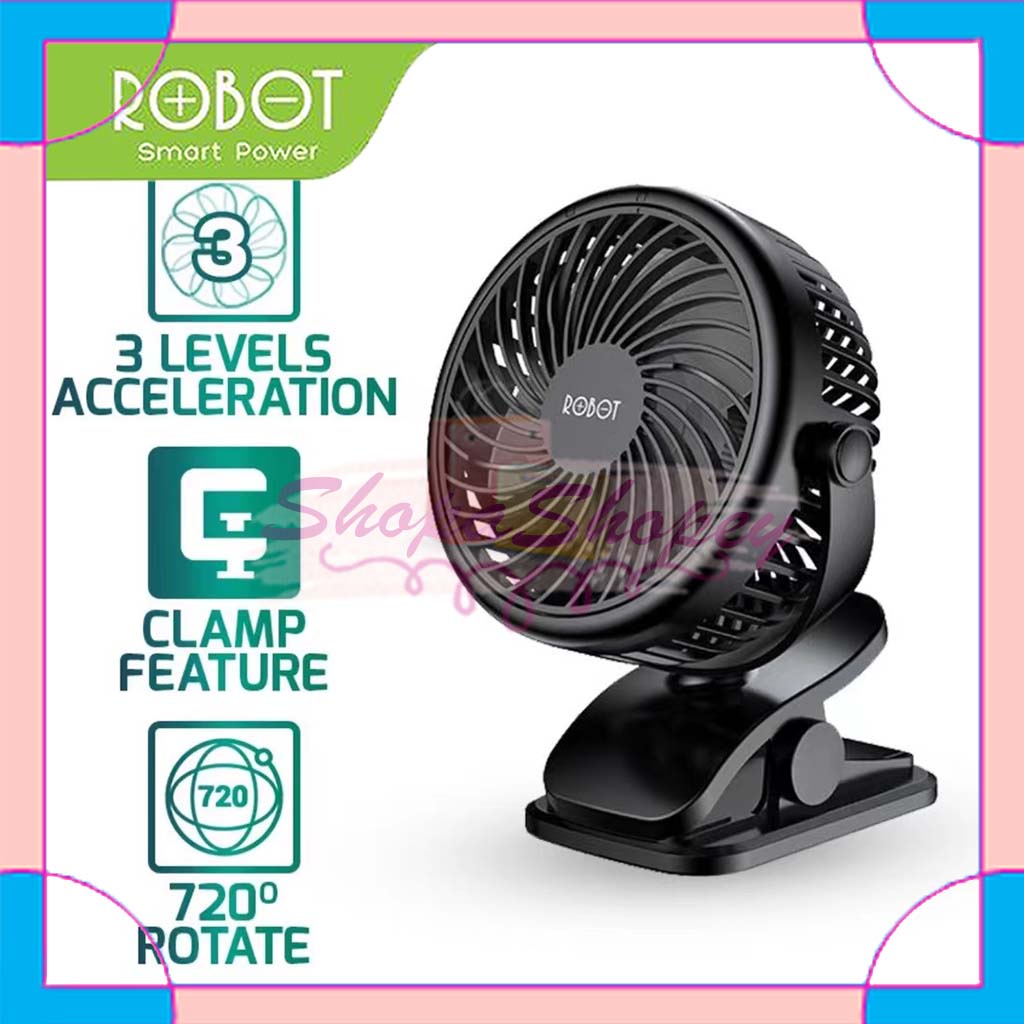 Kipas Portable ROBOT RT-BF10 Mini Fan 2000mAh 3 Speed Garansi Resmi 1 ...