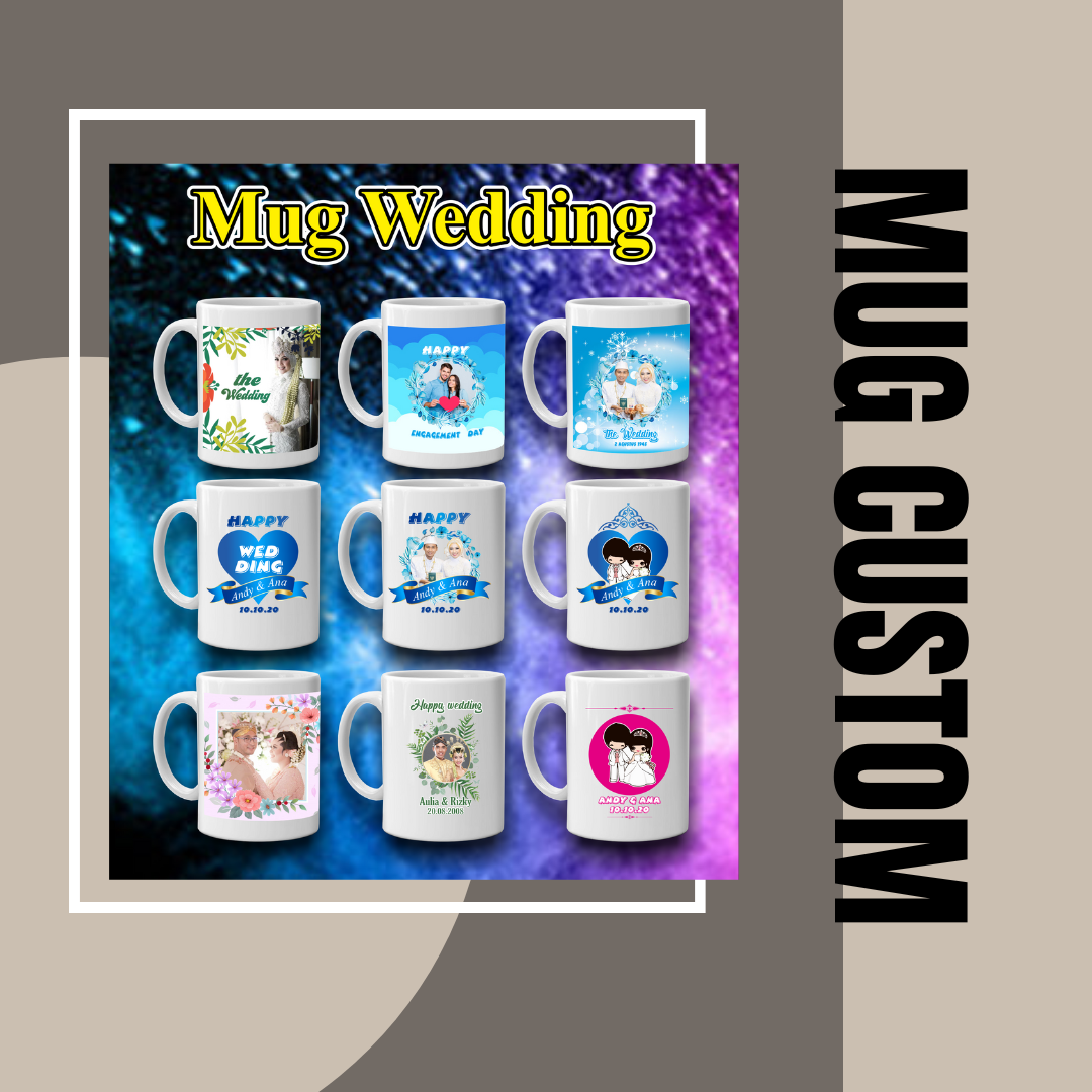 (GROSIR)[BISA COD] FREE DESIGEN MUG CUSTOM KARAKTER FOTO NAMA TULISAN ...