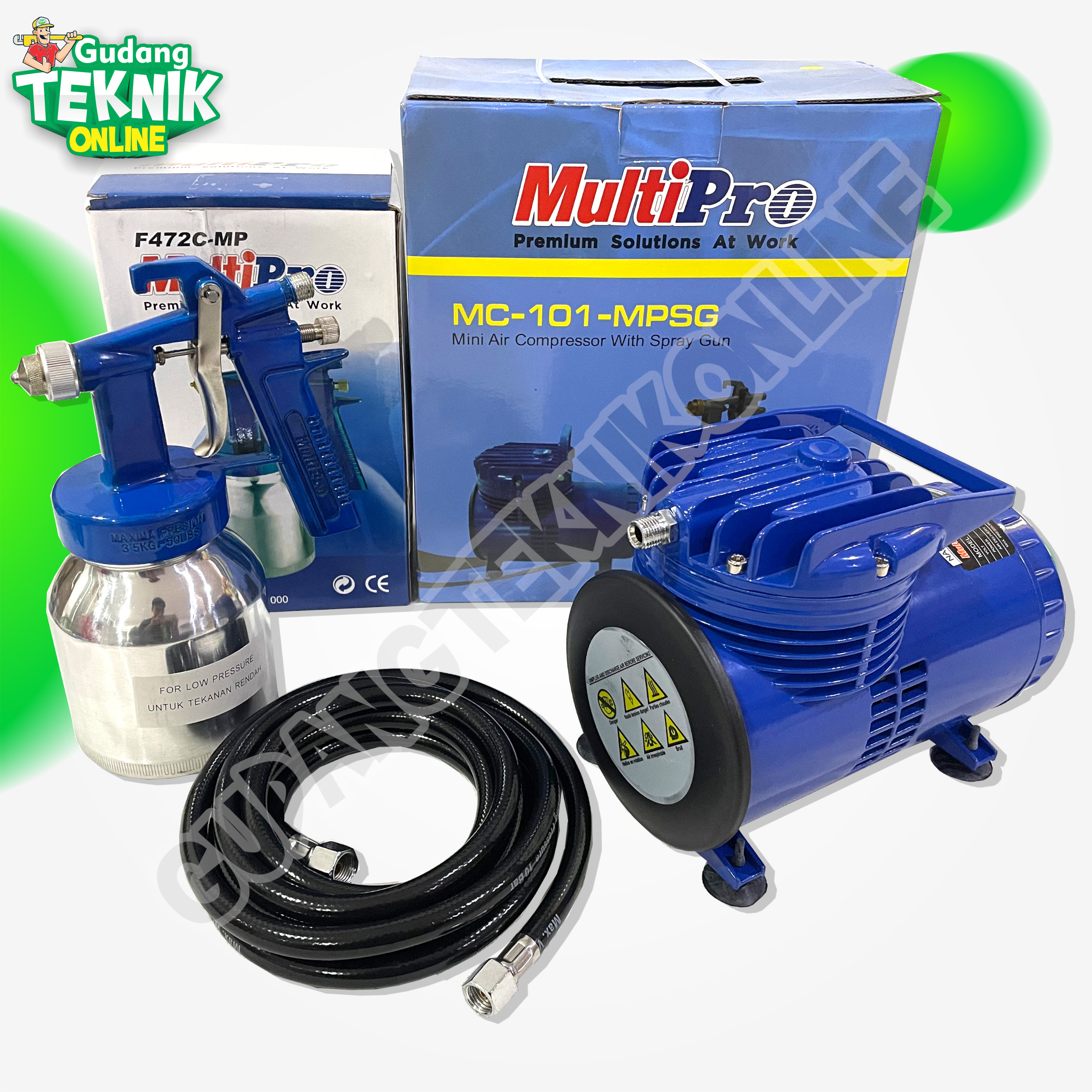 MINI Kompresor Angin Spray Gun Cat MULTIPRO MC101-MPSG / Compressor ...
