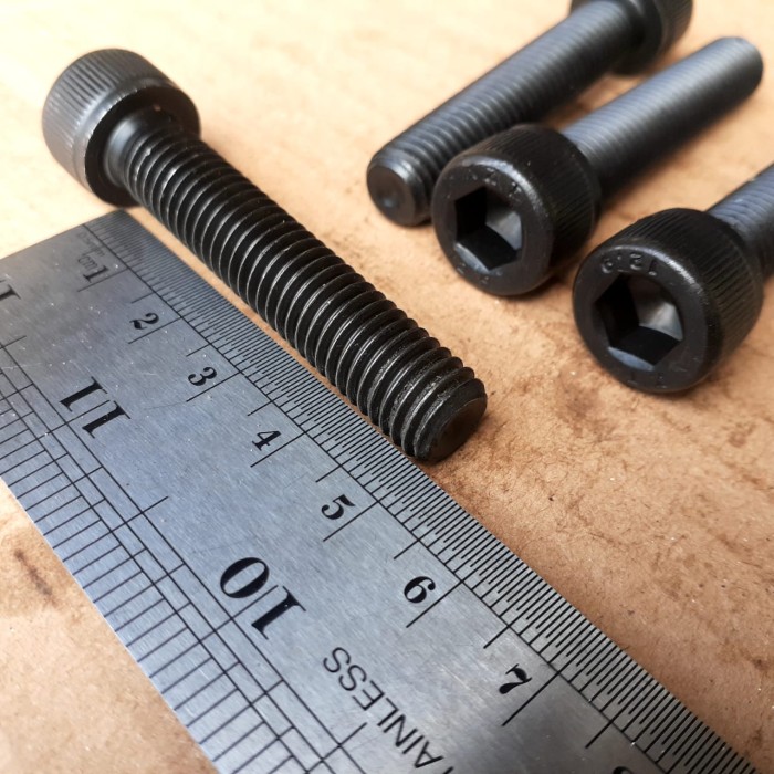 BAUT L M10X50 (5CM) BAJA FULL DRAT / BAUT L BAJA M10 X 50 GRADE 12.9 ...