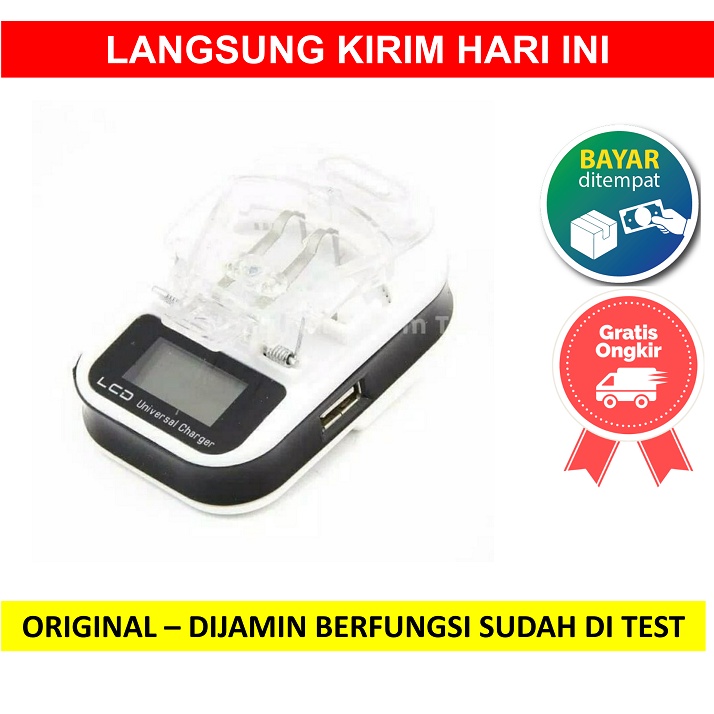 Charger Kodok Dekstop LCD Baterai Cas Jepit Destop Universal | Lazada ...