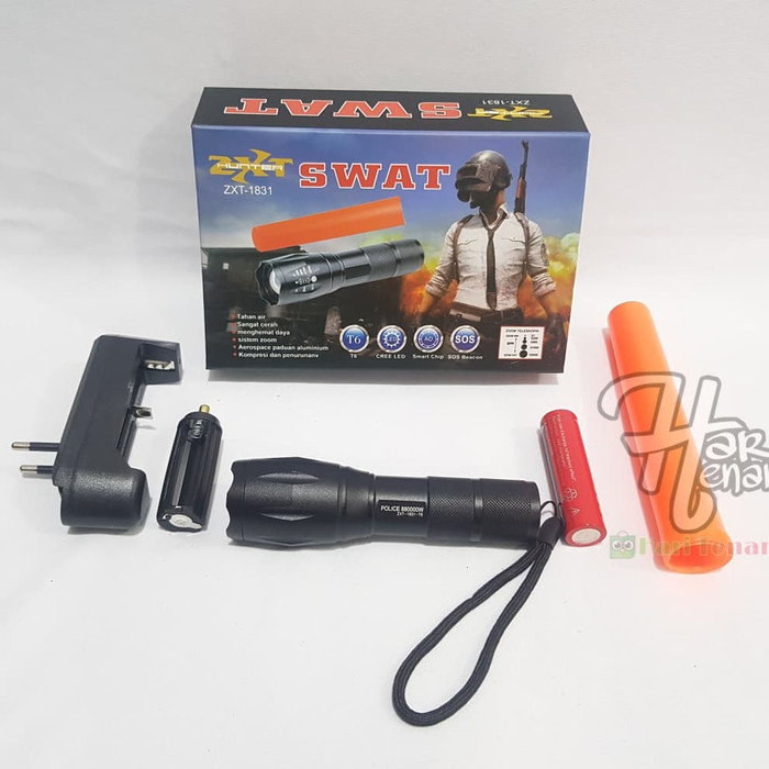Senter Super Terang Senter LED T6 Super Bright Senter LALU LINTAS ...
