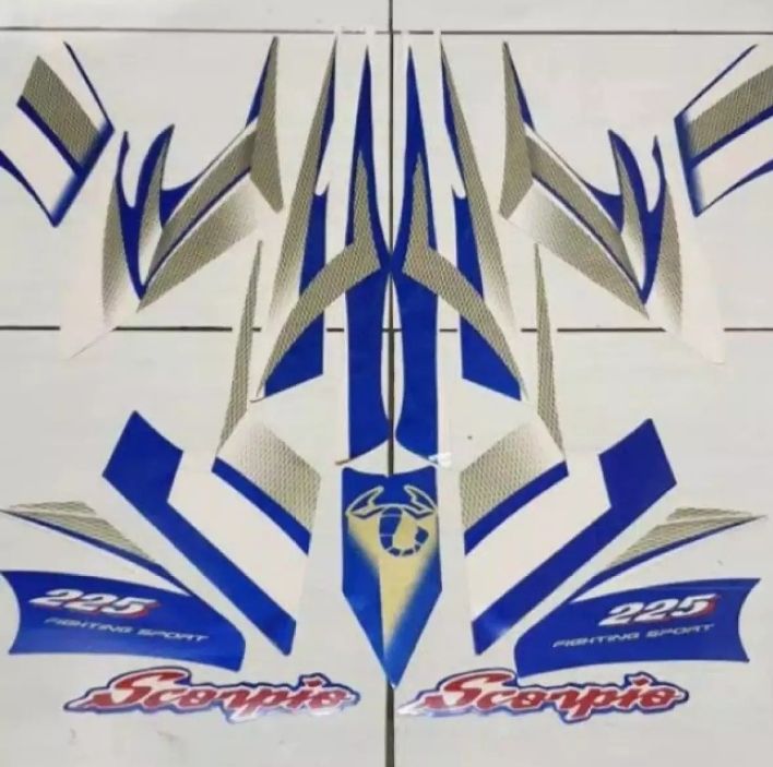 Sticker striping Lis Les body Motor Yamaha Scorpio Tahun 2004 2005 ...