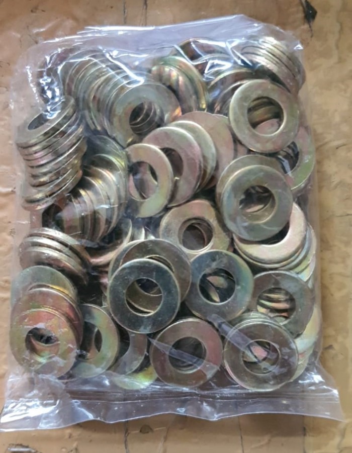 Paket 100 Pcs Ring Plat 12 (m8) Kuning Tebal 1,5mm | Lazada Indonesia