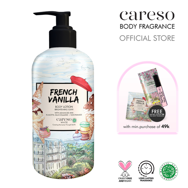 CARESO - Body Lotion - French Vanilla 300ML | Lazada Indonesia