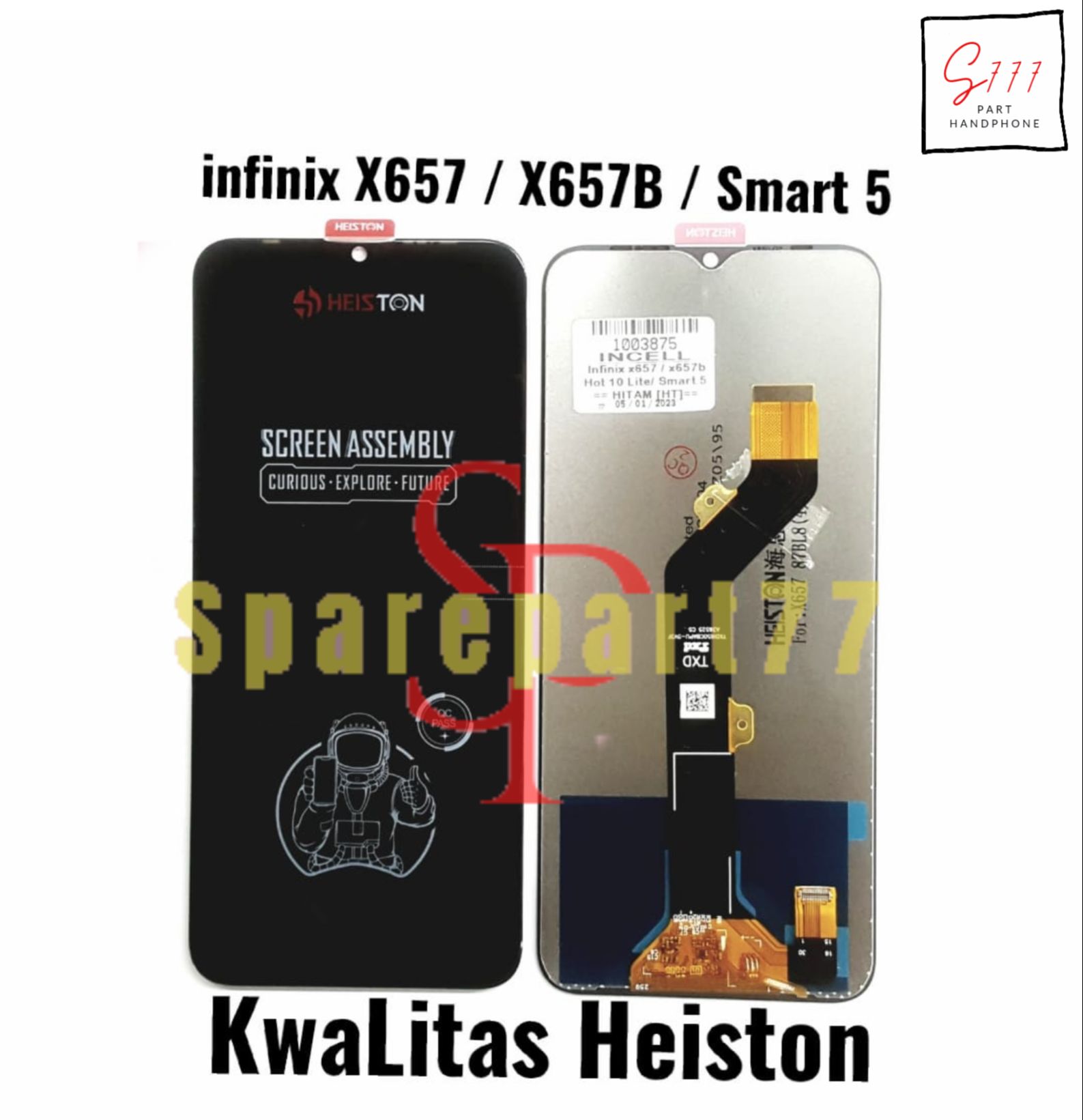 Lcd Touchscreen Fullset Original Heiston Infinix X657 - X657B - Smart 5 ...
