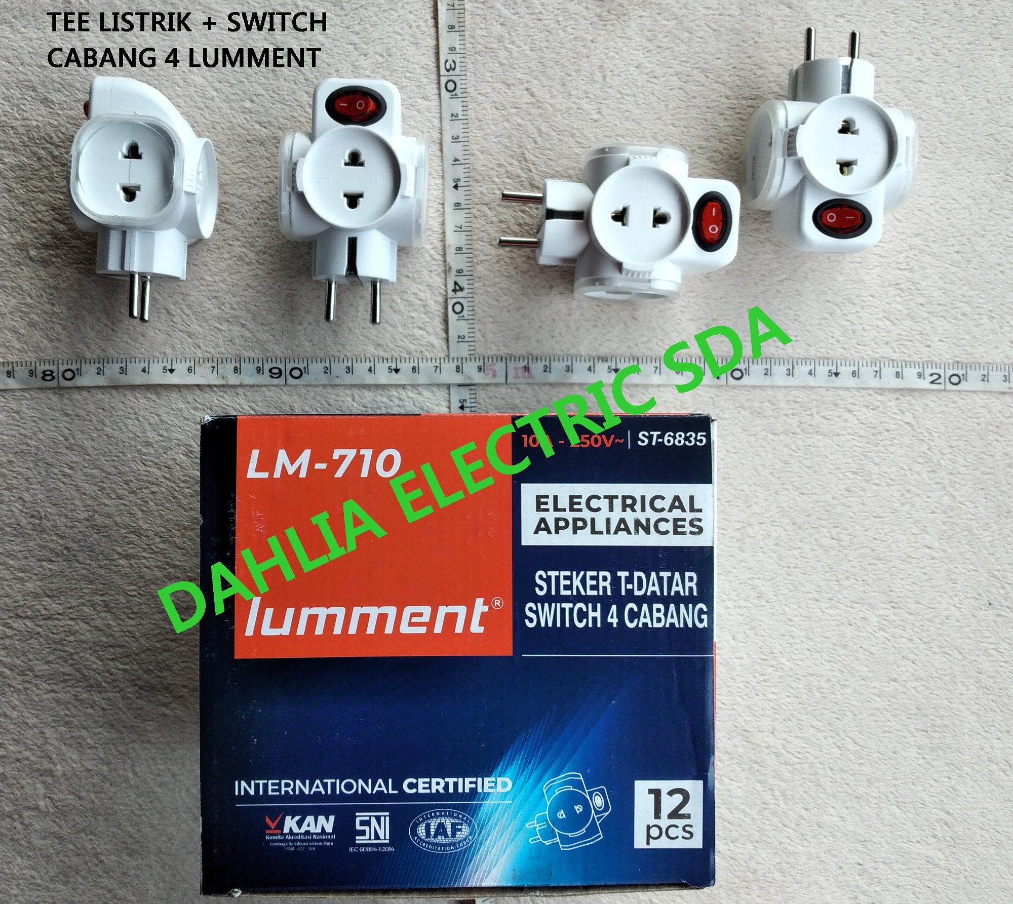 TEE LISTRIK CABANG 4 PLUS SWITCH LUMMENT | Lazada Indonesia