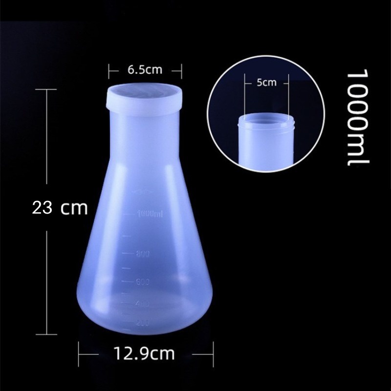 Tabung Ukur Labu Kerucut dengan tutup Kerucut Erlenmeyer Flask Gelas Ukur Lab | Lazada Indonesia
