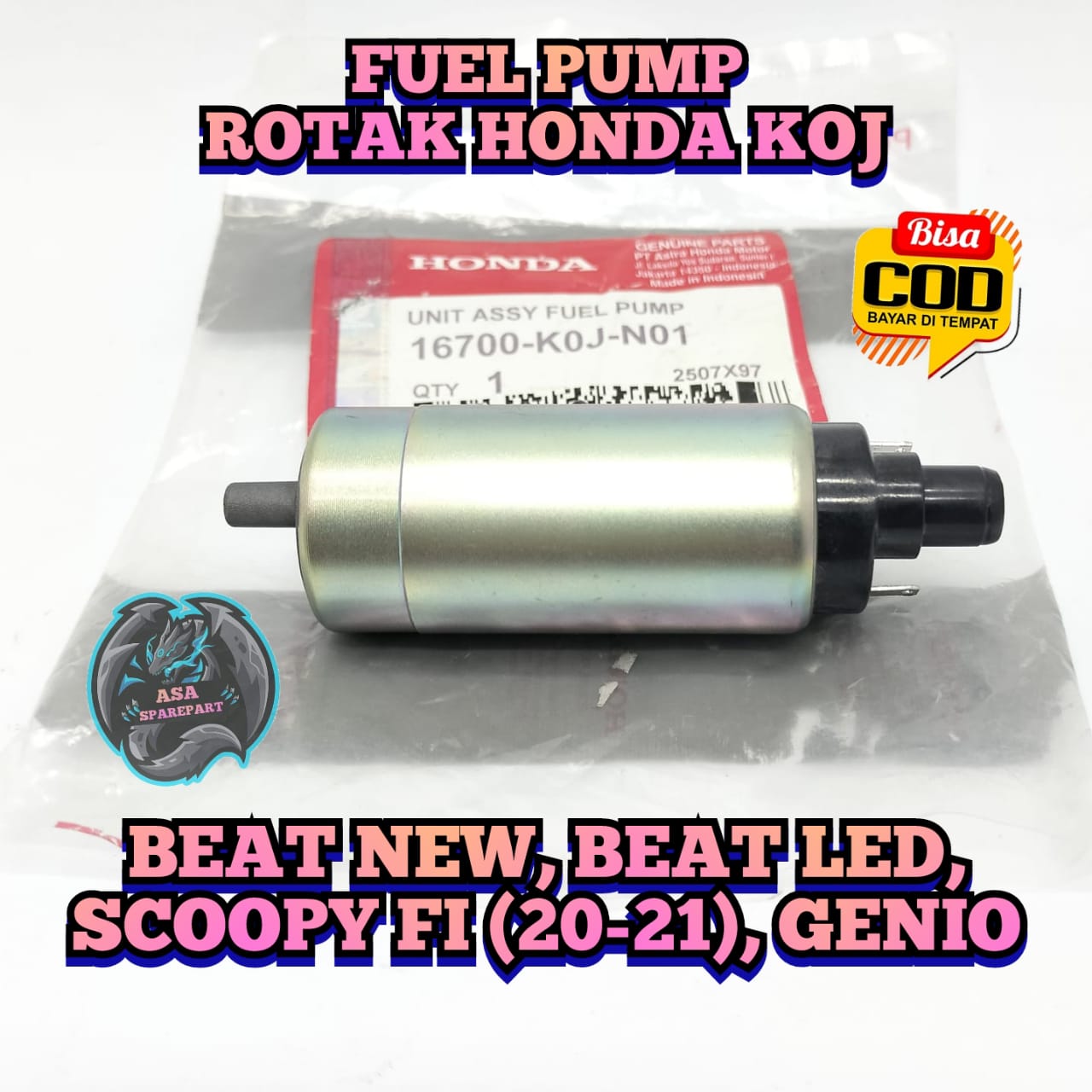 ROTAK FUEL PUMP KUALITAS ASLI ORIGINAL AHM HONDA BEAT NEW , BEAT LED ...