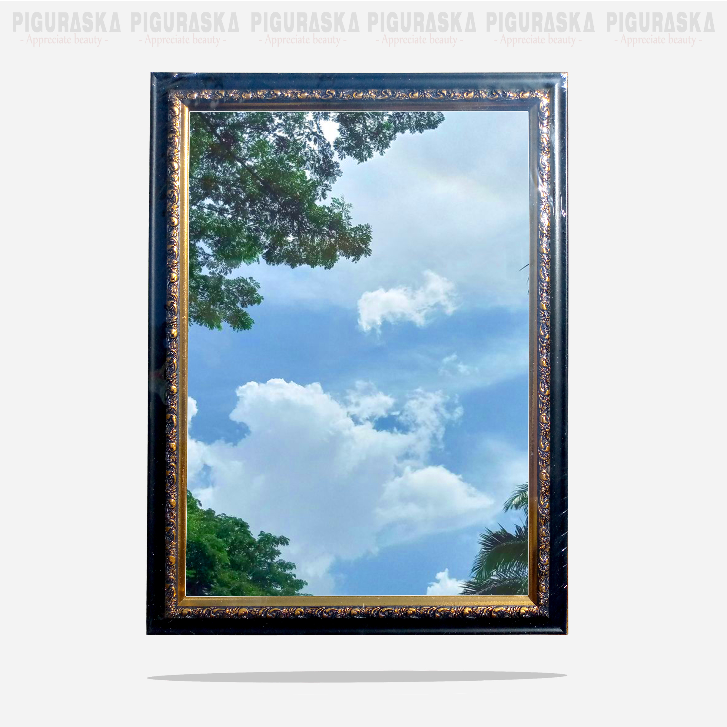 Free Lapisan Kayu Cermin Plus Pigura size glass 25x35 cm / Miror Rias ...