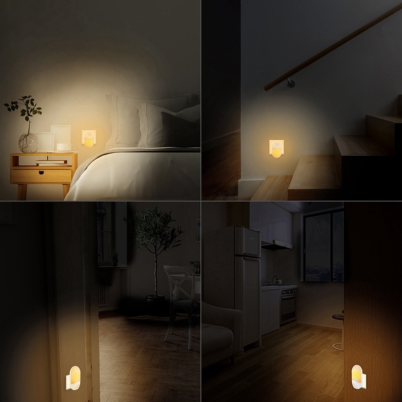 LED Night Light, Plug in Wall with Smart Dusk to Dawn Photocell Sensor ...
