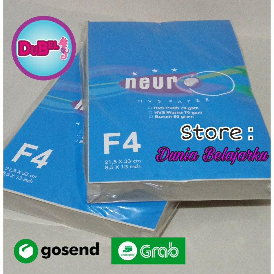 Kertas Buram A4 dan F4 Folio Neuro 50 Gram / Kertas Koran / 1 Pack Isi ...