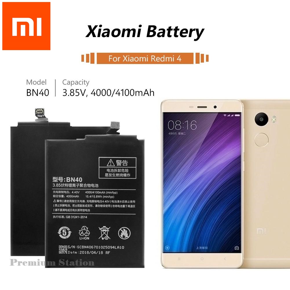 Xiaomi Baterai BN40 Kapasitas 4000 mAh Untuk Redmi 4 Pro Prime - Original | Lazada Indonesia