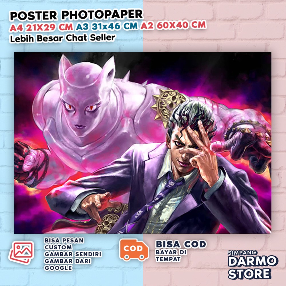 Poster Jojo Bizarre Adventure Anime Hiasan Dinding Wibu Aesthetic Gappy ...