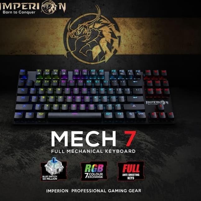 Imperion Keyboard - Keyboard Gaming Imperion RGB 7 Mechanical 87 Keys ...