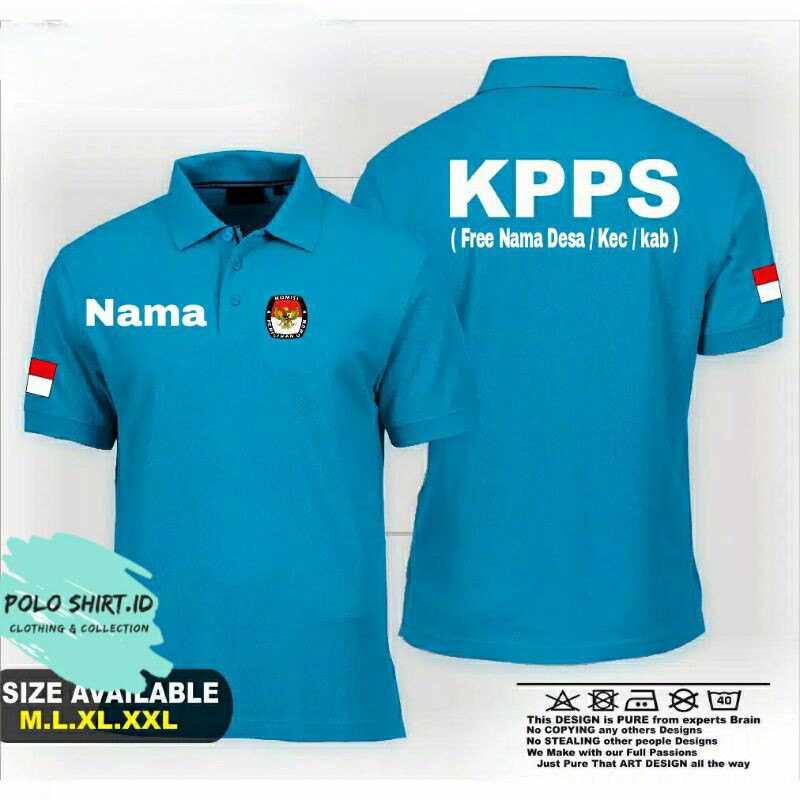 POLOASHIRT KAOS KRAH KPPS PEMILIHAN UMUM FREE NAMA DAERAH / KAOS POLO ...