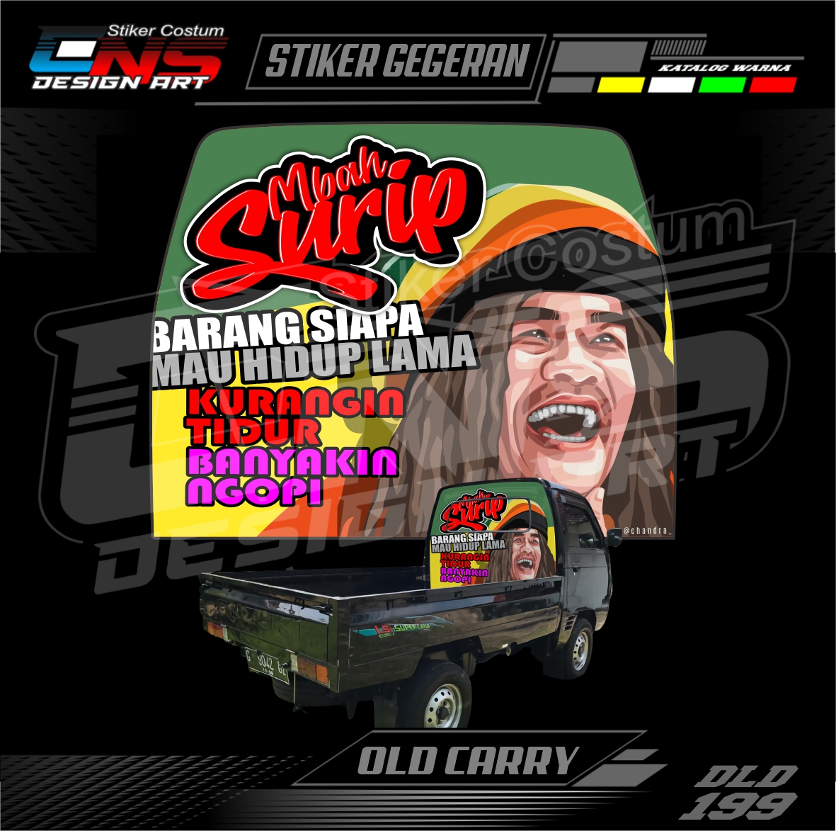 Stiker Kabin Belakang / Gegeran Pick Up Old Carry / T120SS Custom Bisa ...