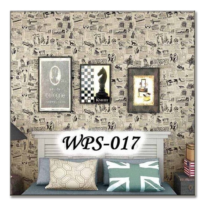 AURORA LIVING Wallpaper Dinding Kamar Wallpaper Sticker Moitf Koran ...
