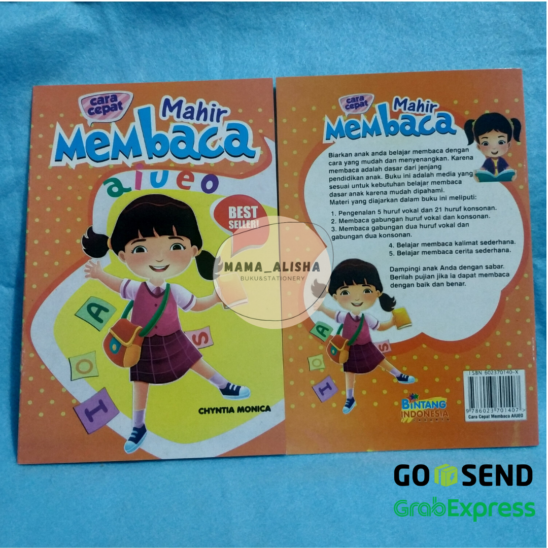 Mahir Membaca AIUEO Buku Cara Cepat Belajar Membaca untuk Anak PAUD TK ...