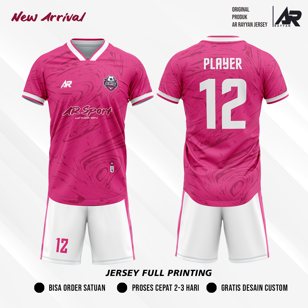Jersey Custom Full Printing Pink (Merah Muda) Terlaris 2022 | Lazada ...