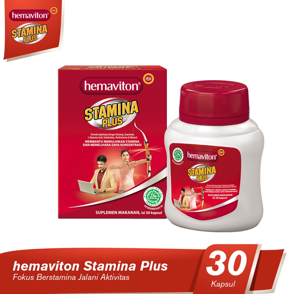 Hemaviton Stamina Plus Multivitamin Botol - 30 kapsul | Lazada Indonesia
