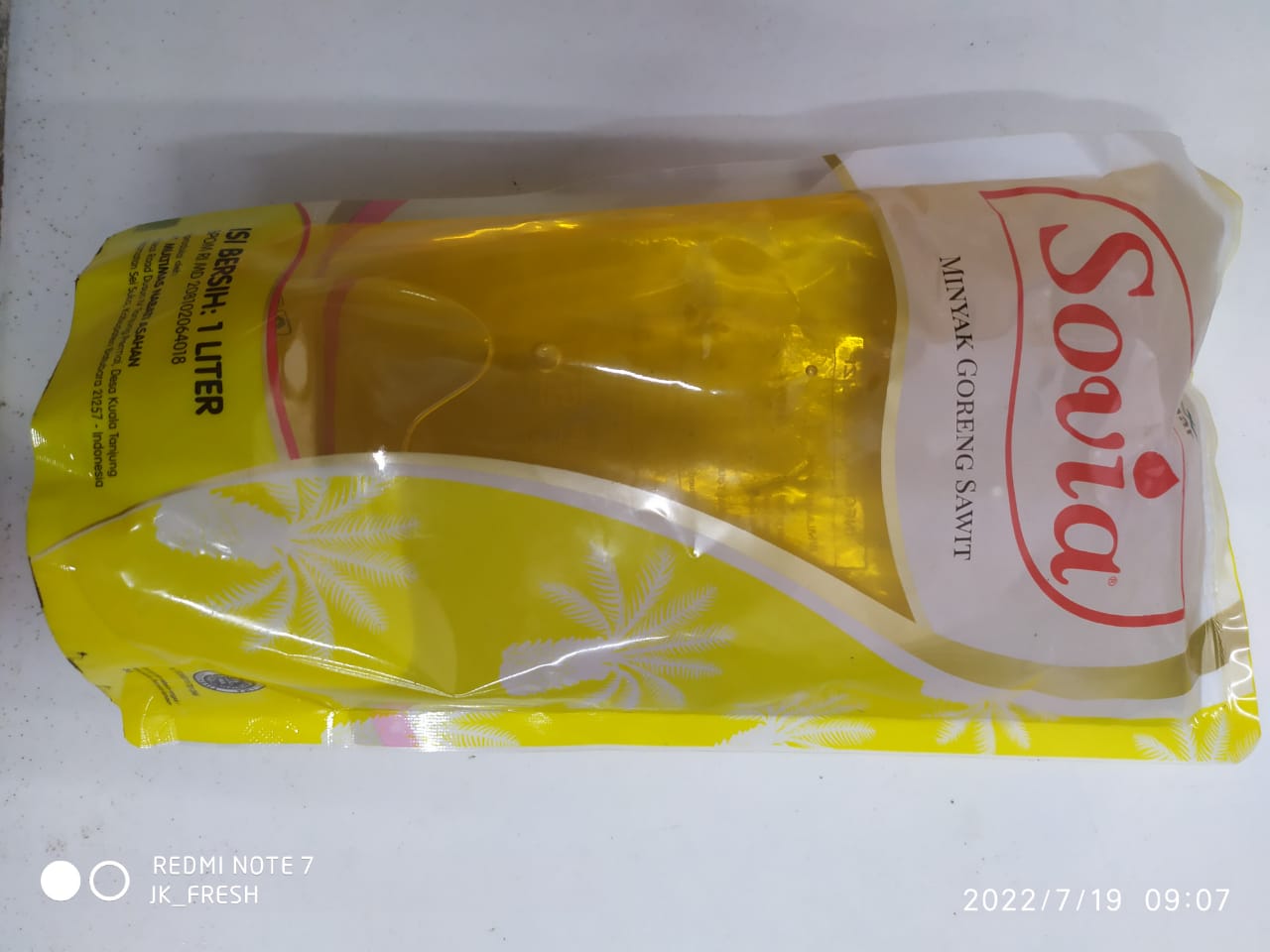 MINYAK GORENG SAWIT SOVIA REFILL 1 LITER | Lazada Indonesia