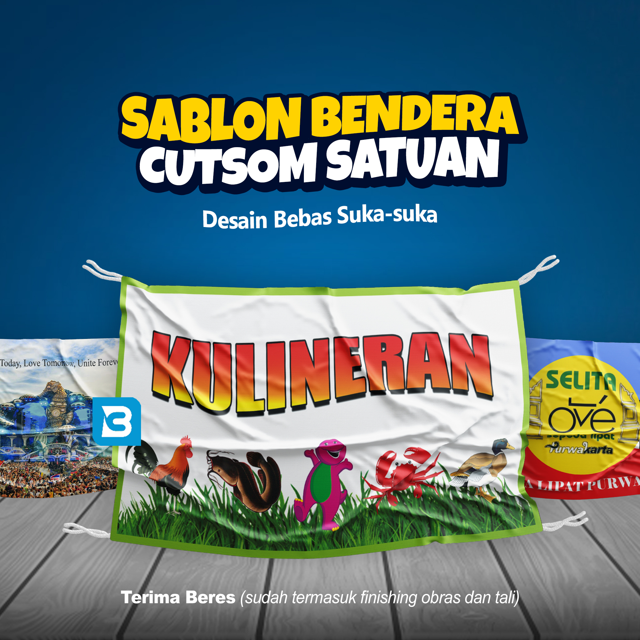 Sablon Bendera / Mini Flag Custom Satuan | Lazada Indonesia