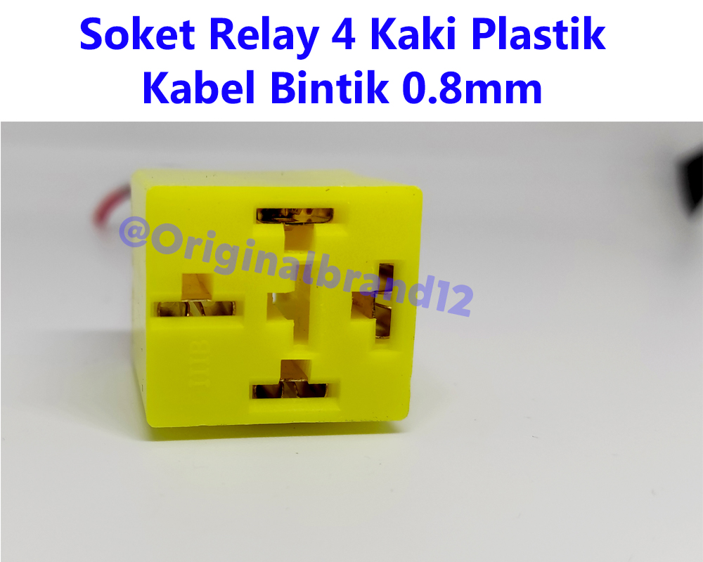 PNP Socket Soket Relay Plastik 4 pin + Kabel Bintik | Lazada Indonesia